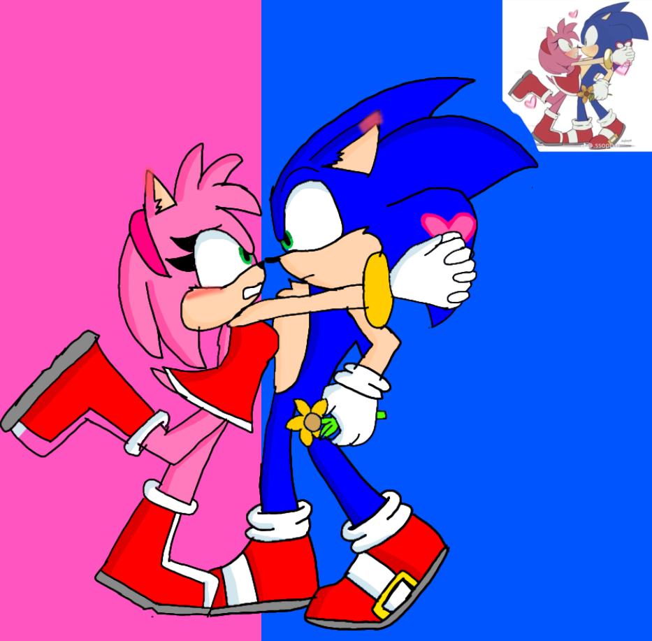 SONIC y amy - ibisPaint