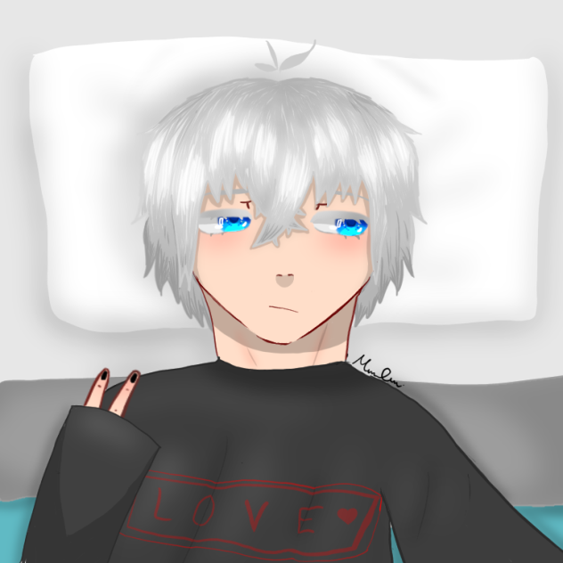 Hello, i’m on bed - ibisPaint