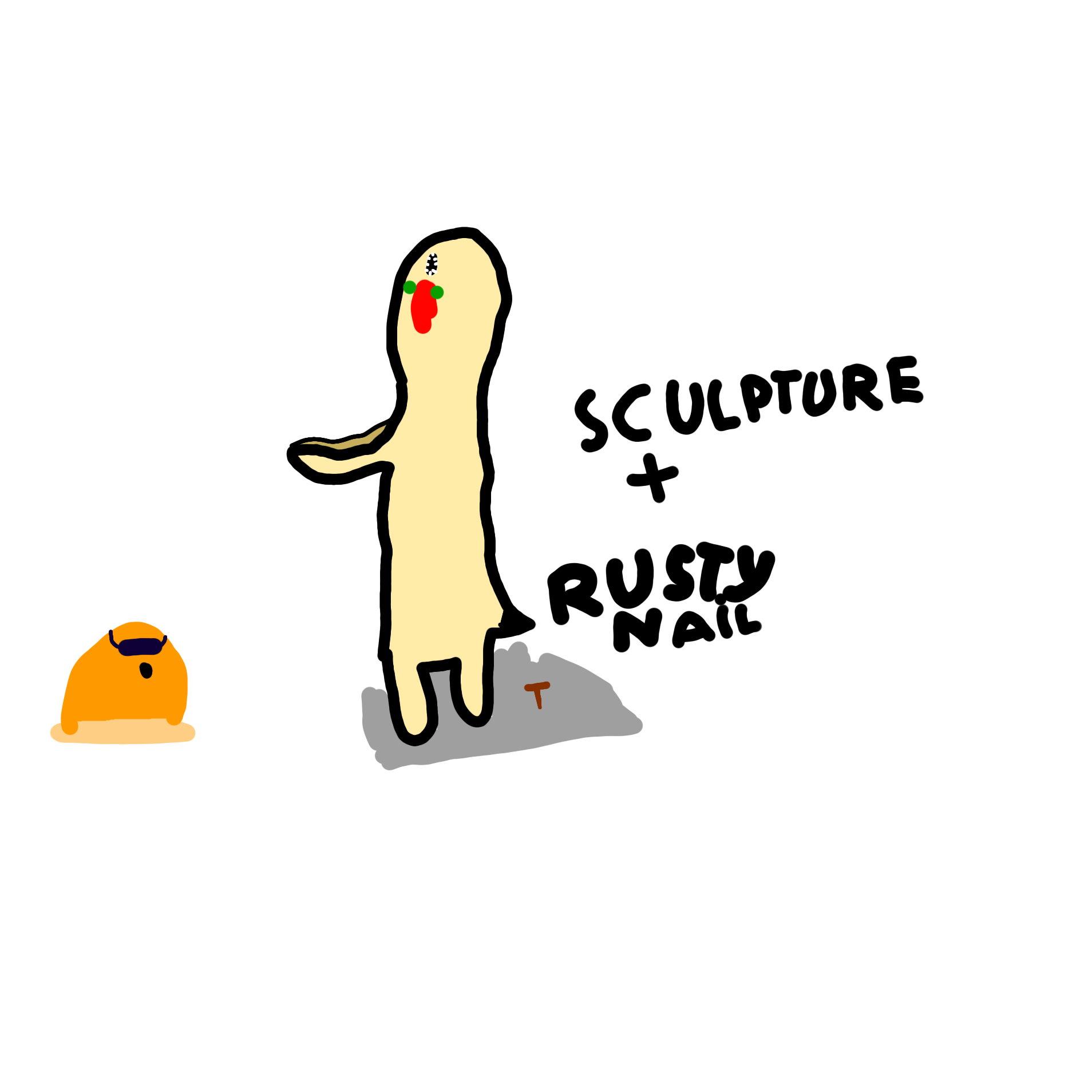 the rusty nail and the sculpture! - ibisPaint