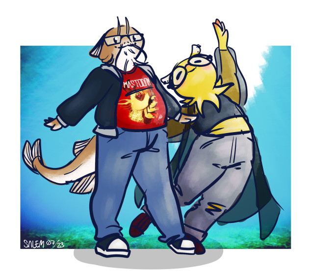 fishsonas (white catfish,dumbo octopus) - ibisPaint