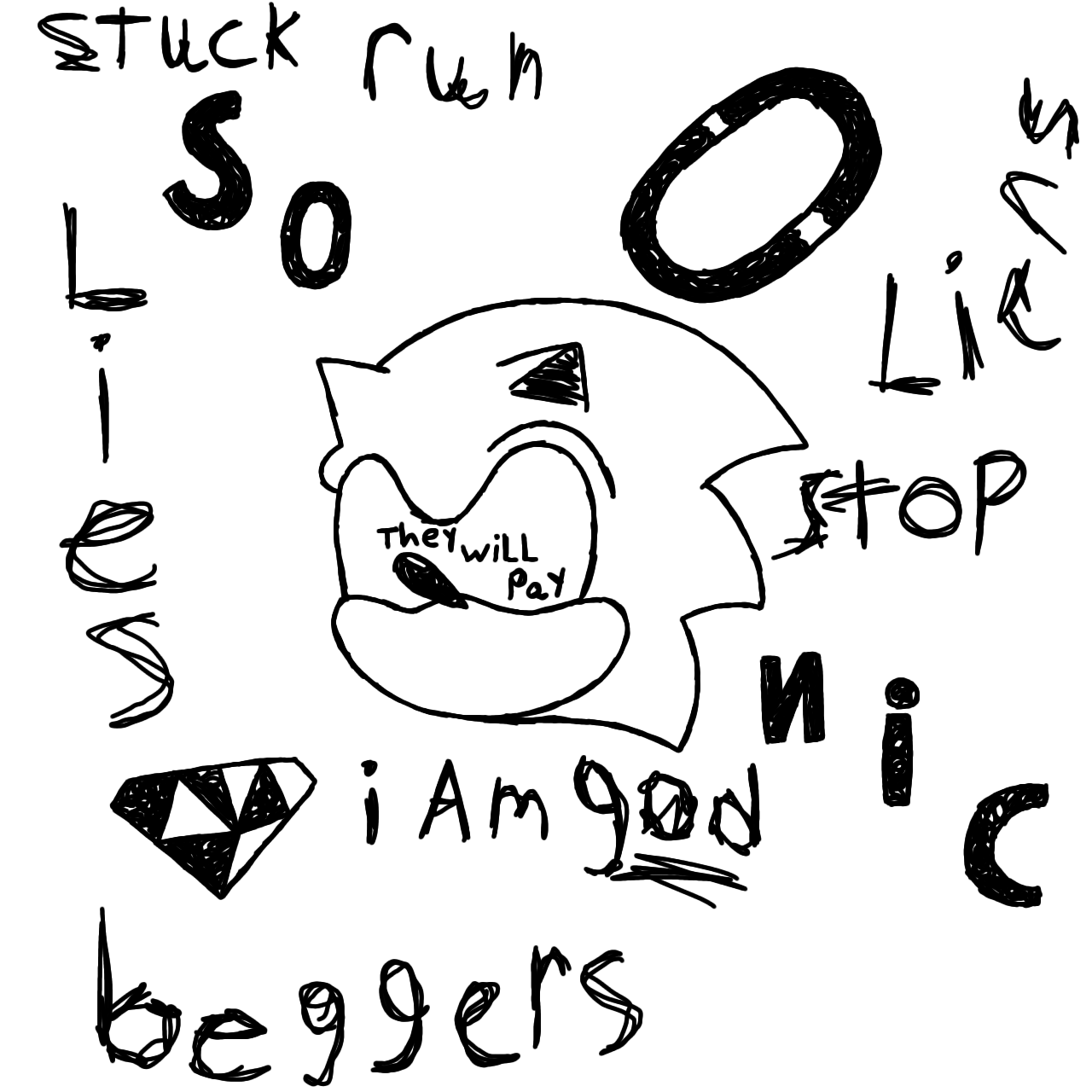 unsettling sonic image - ibisPaint