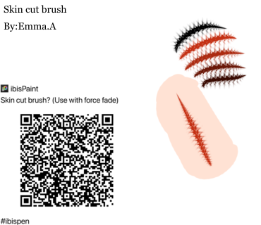 Skin cut brush QR code! - ibisPaint