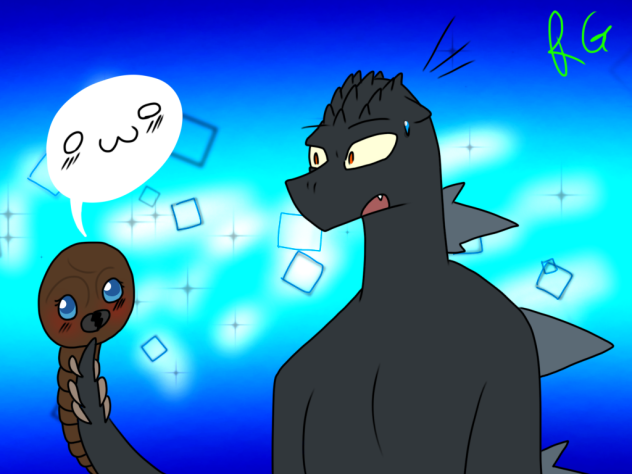 Godzilla and Mothra - ibisPaint