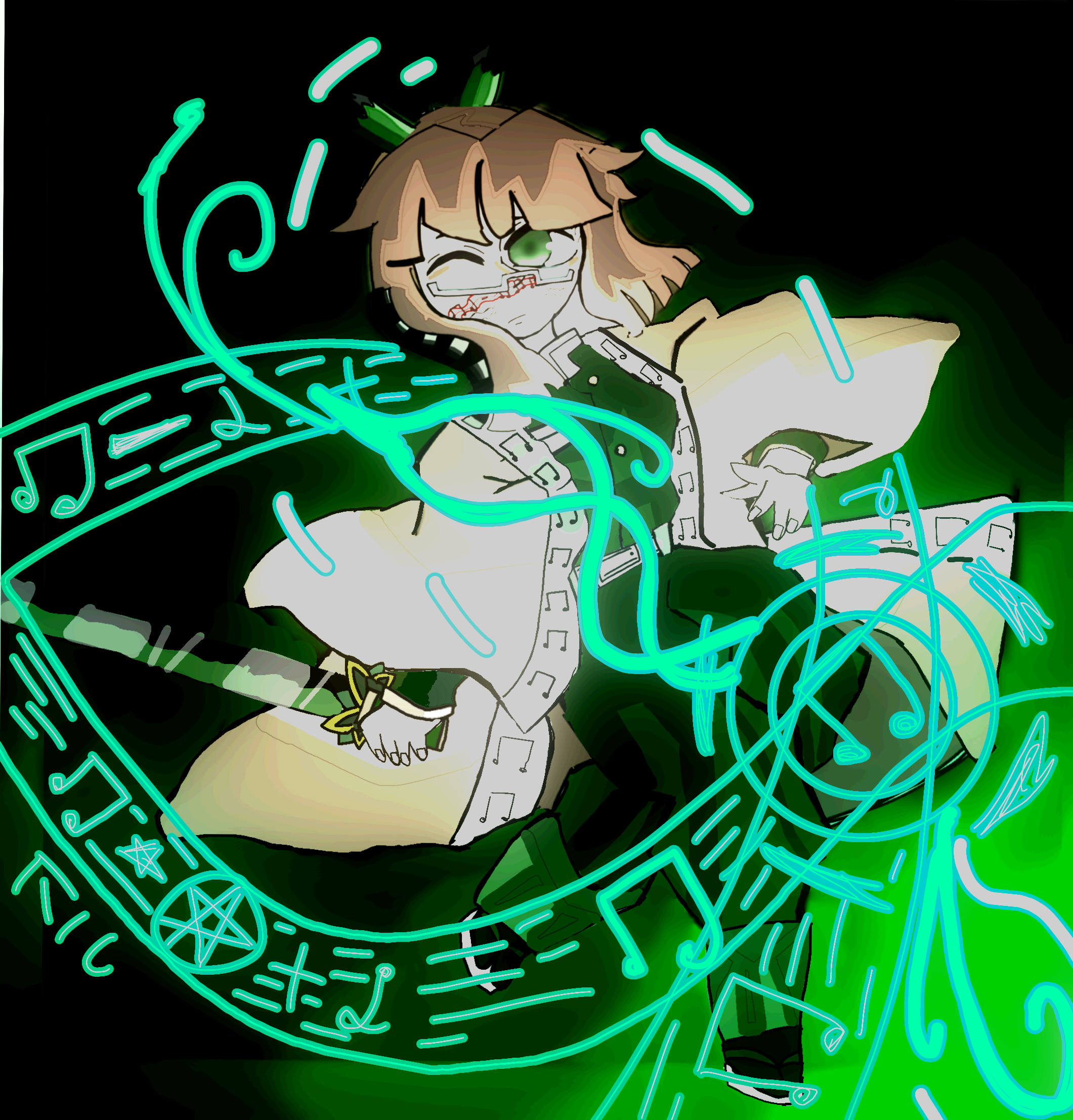 Demi gets his slayer mark!(demon slayer) - ibisPaint