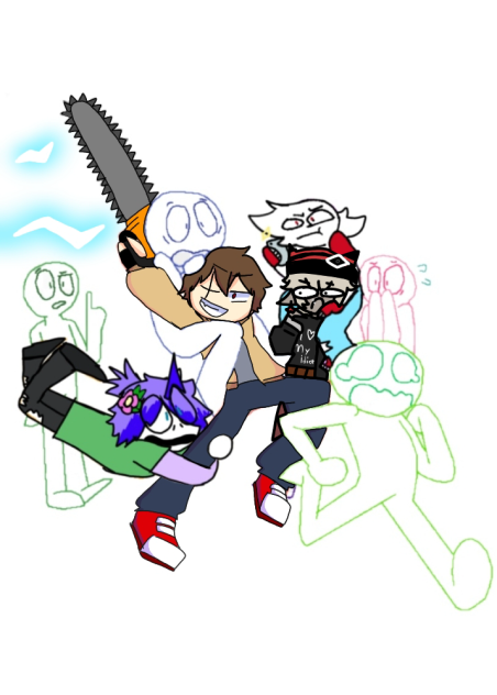 Chainsaw thing Collab ig - ibisPaint