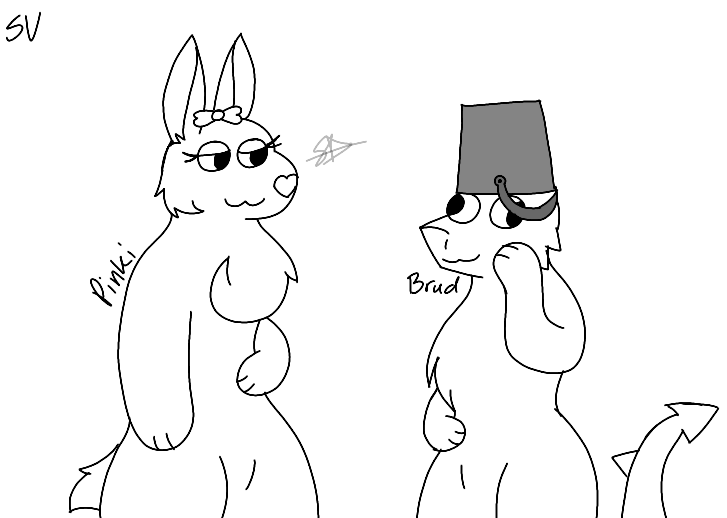 Sprunki- Brud and Pinki Lineart - ibisPaint