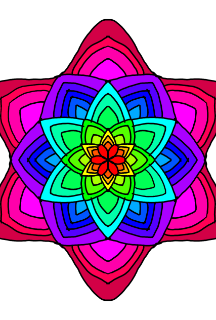 Rainbow Flower - ibisPaint
