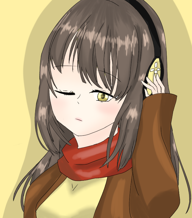 headphones girl - ibisPaint