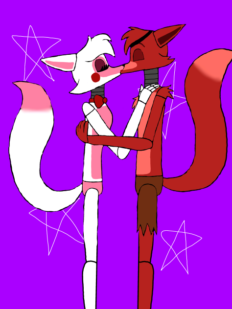 Foxy and Mangle's kiss - ibisPaint