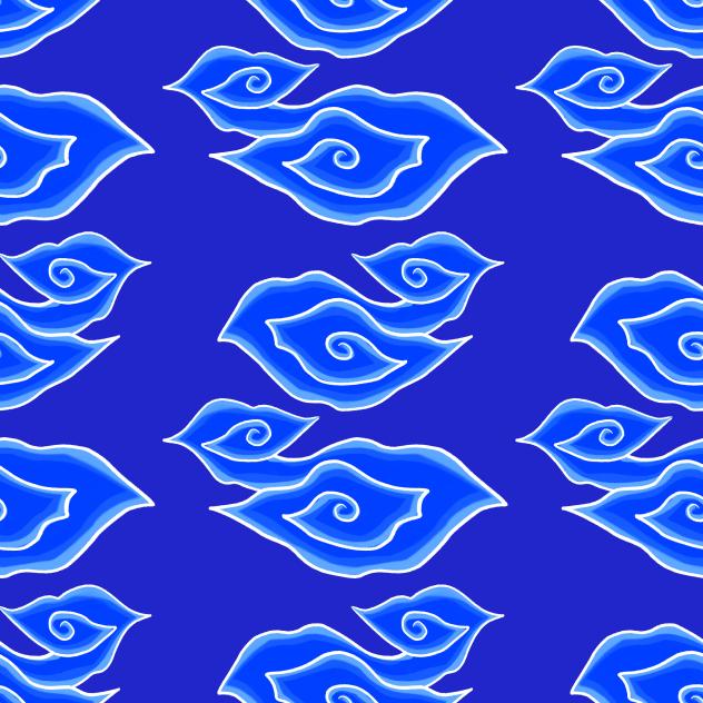 Blue Cloud Pattern - ibisPaint