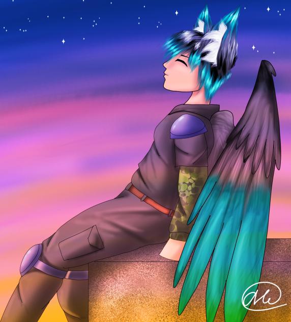 Relaxing under the Stars - ibisPaint
