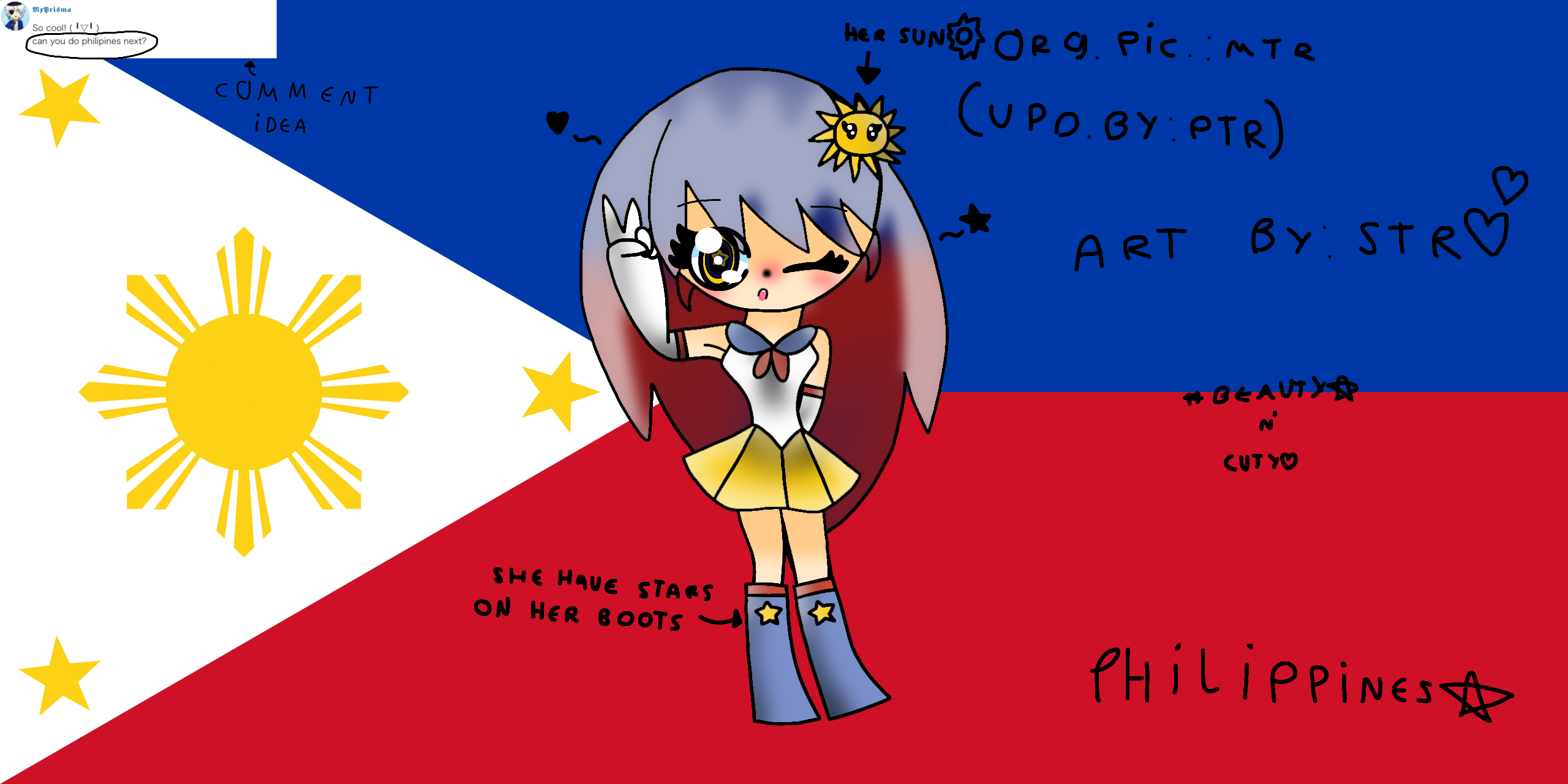 Philippines as Human in my style 🇵🇭 - ibisPaint