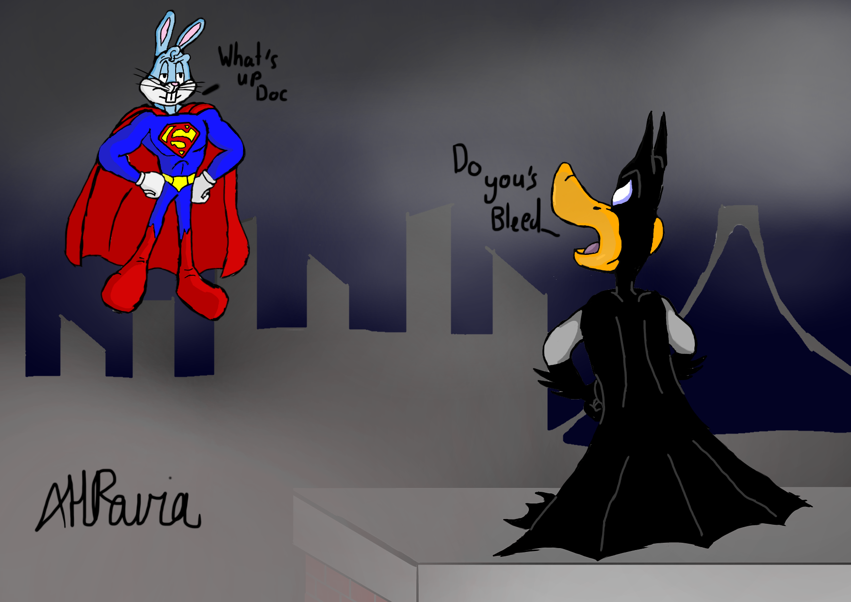 Daffy vs Bugs (Dawn of Looney Tunes) - ibisPaint