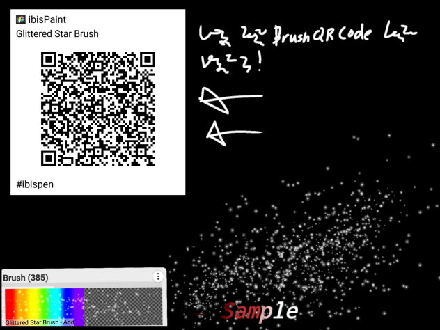 Glittered Star Brush - ibisPaint