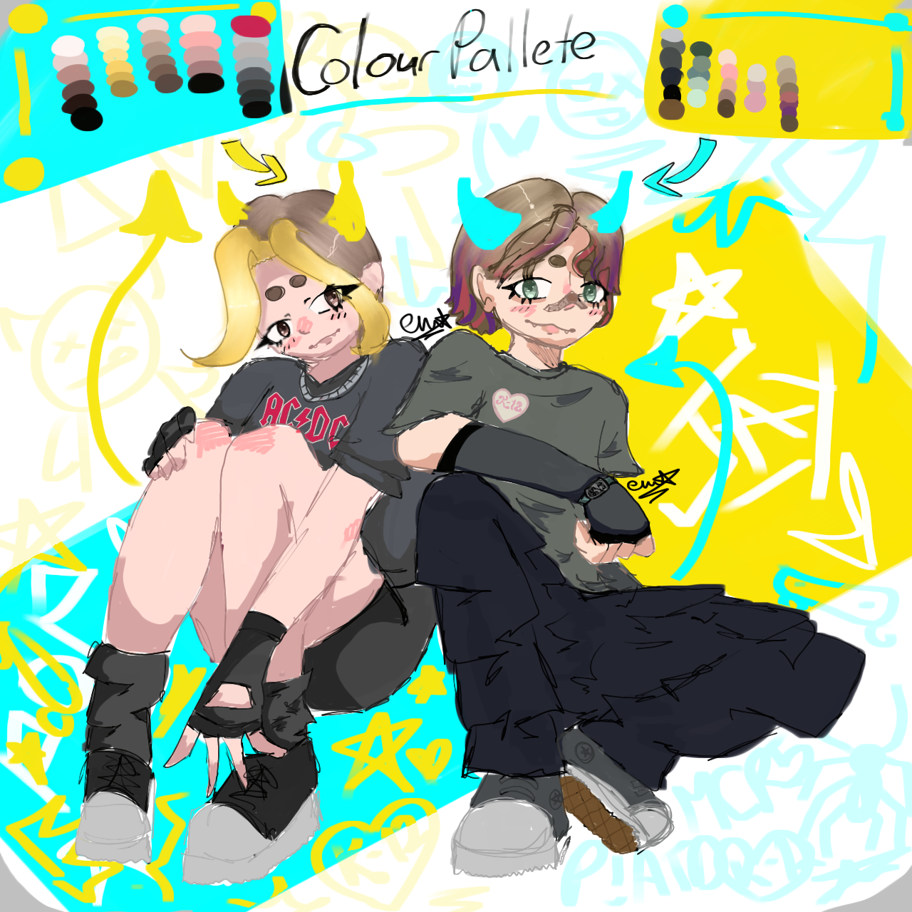 My little bro and his bsf!! - ibisPaint