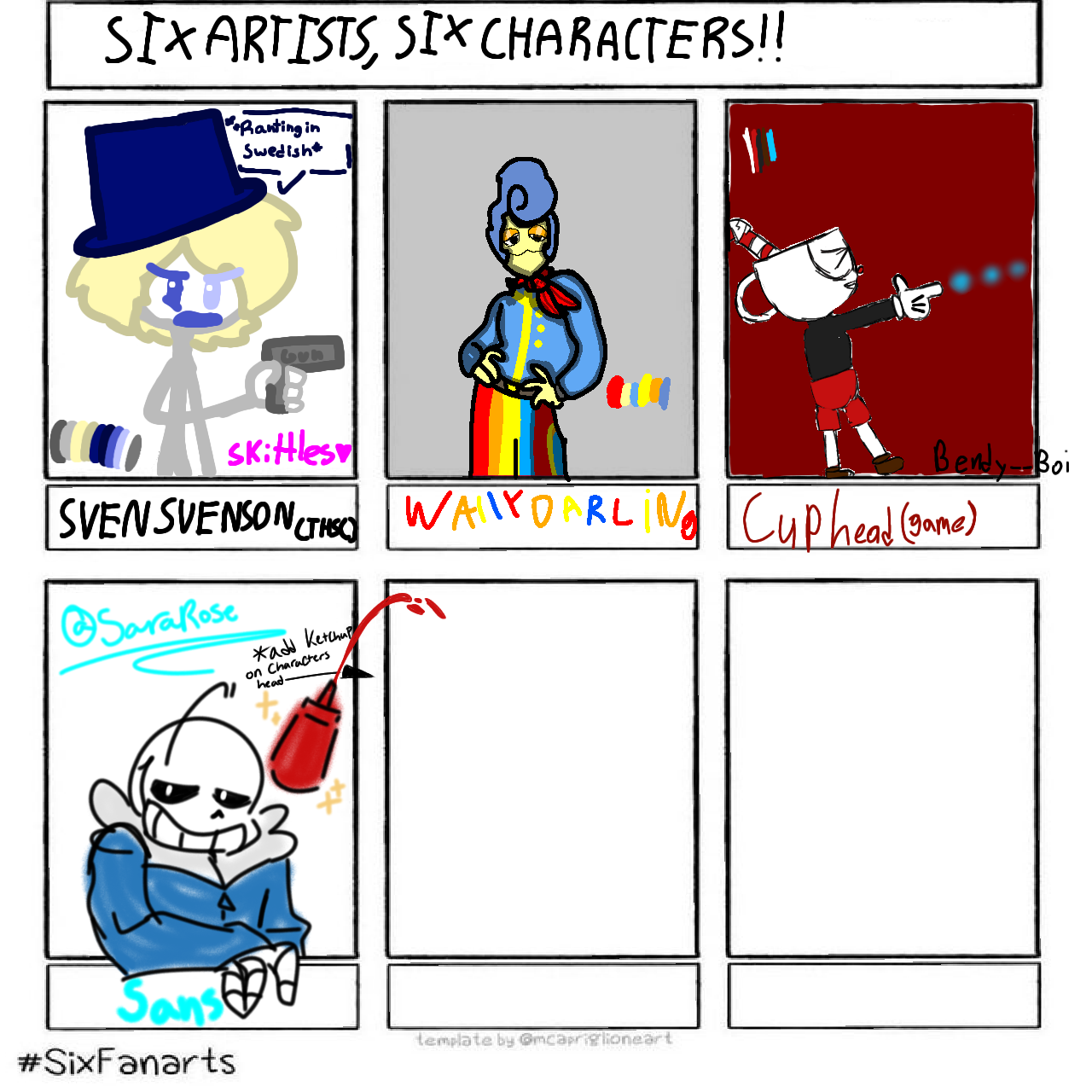 SIZ ARTIST SIX CHARACTERS collab - ibisPaint