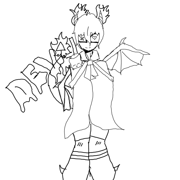 Devil 🔥🔥 lineart - ibisPaint