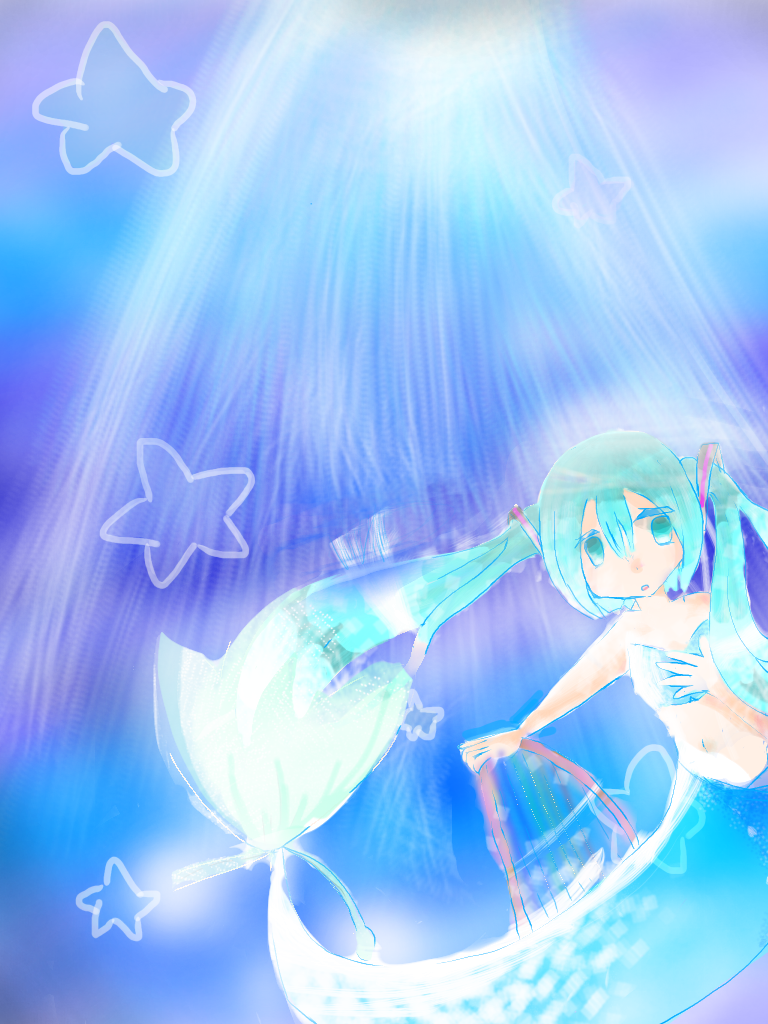 ミクさんを人魚に((ry - ibisPaint