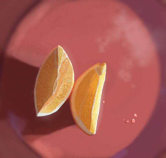 Two Orange Slices - ibisPaint