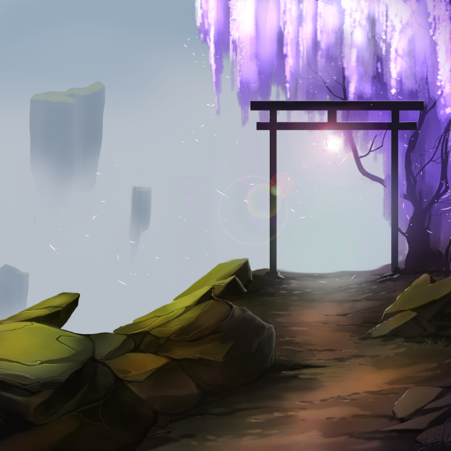 Wisteria Gate - ibisPaint