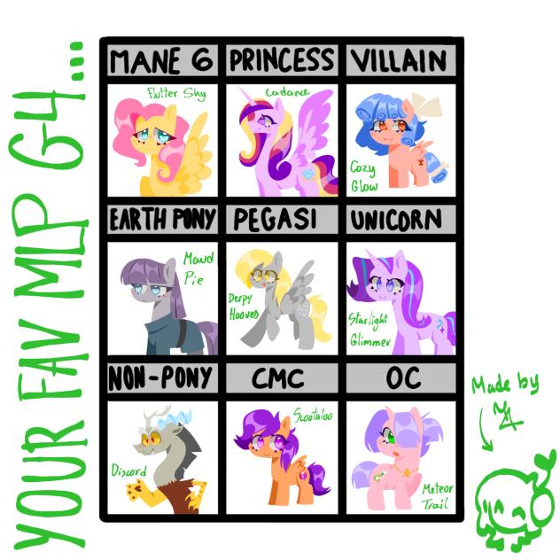 Fav mlp g4 character template (Mine) - ibisPaint