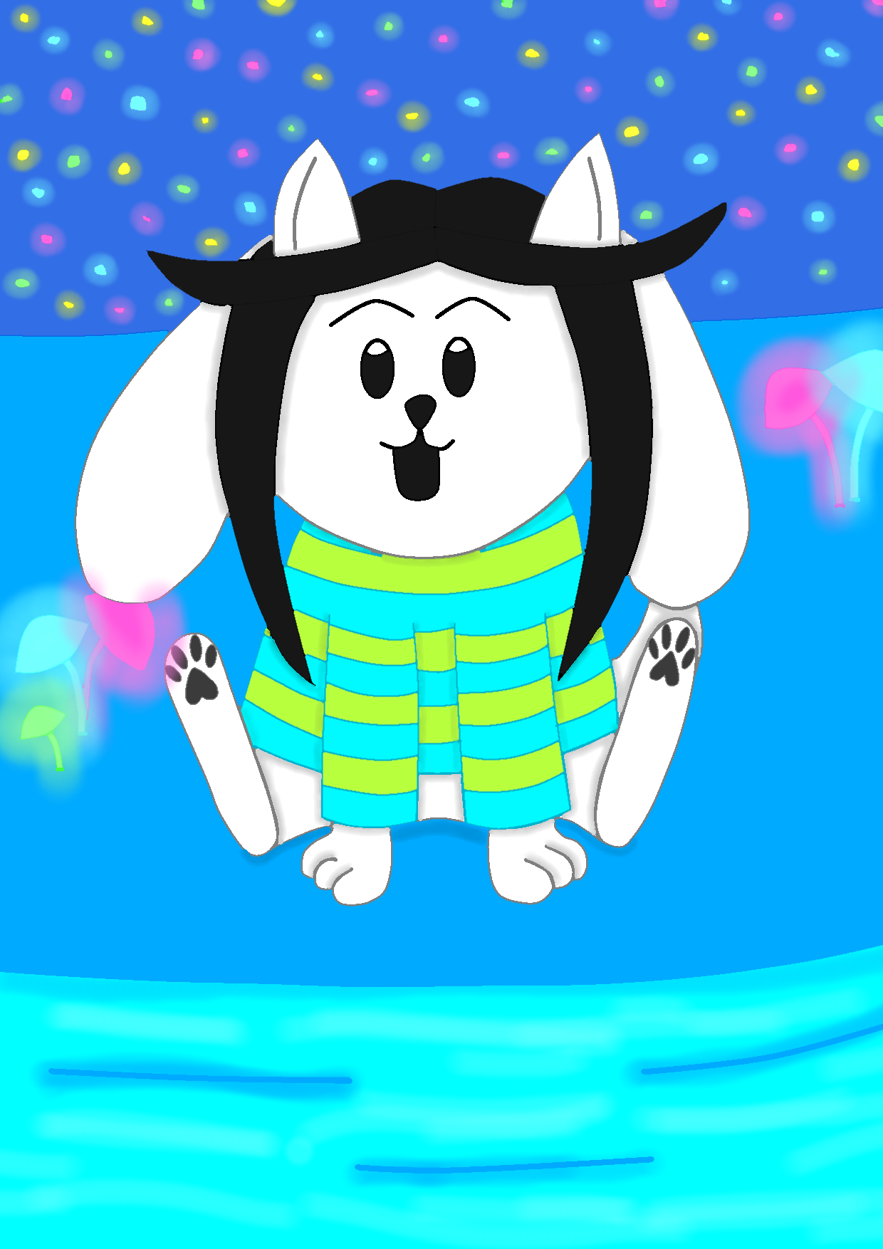 Temmie in Waterfall - ibisPaint