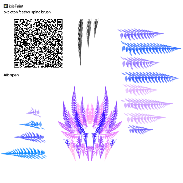 Skeletal feather spine brush 1 - ibisPaint