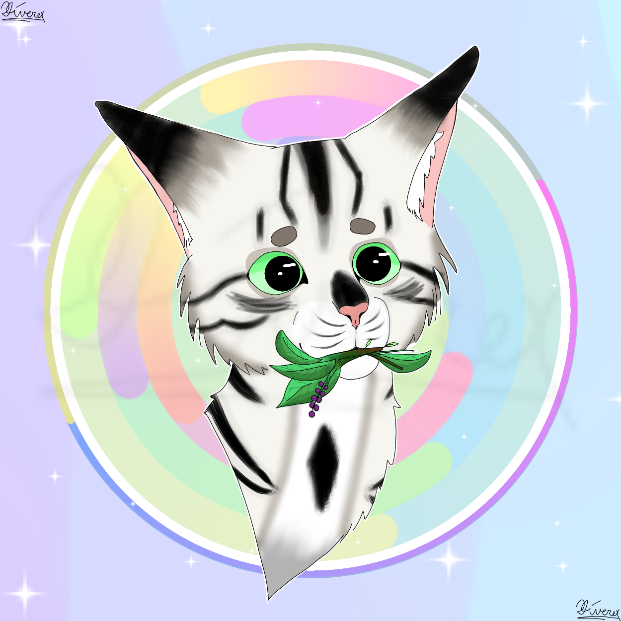 Silly Warrior Cat Art - ibisPaint