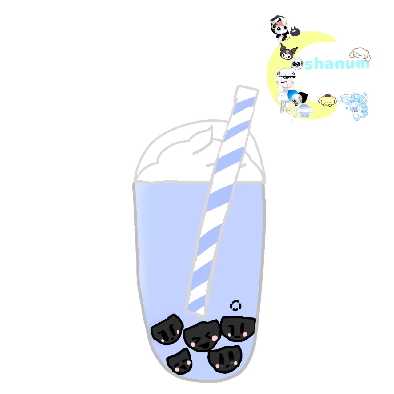 boba cat milkshake - ibisPaint