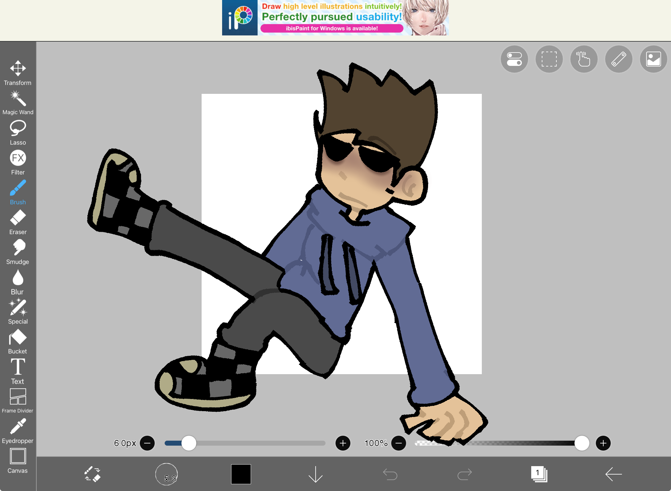 Tom breaking the fourth wall. - ibisPaint