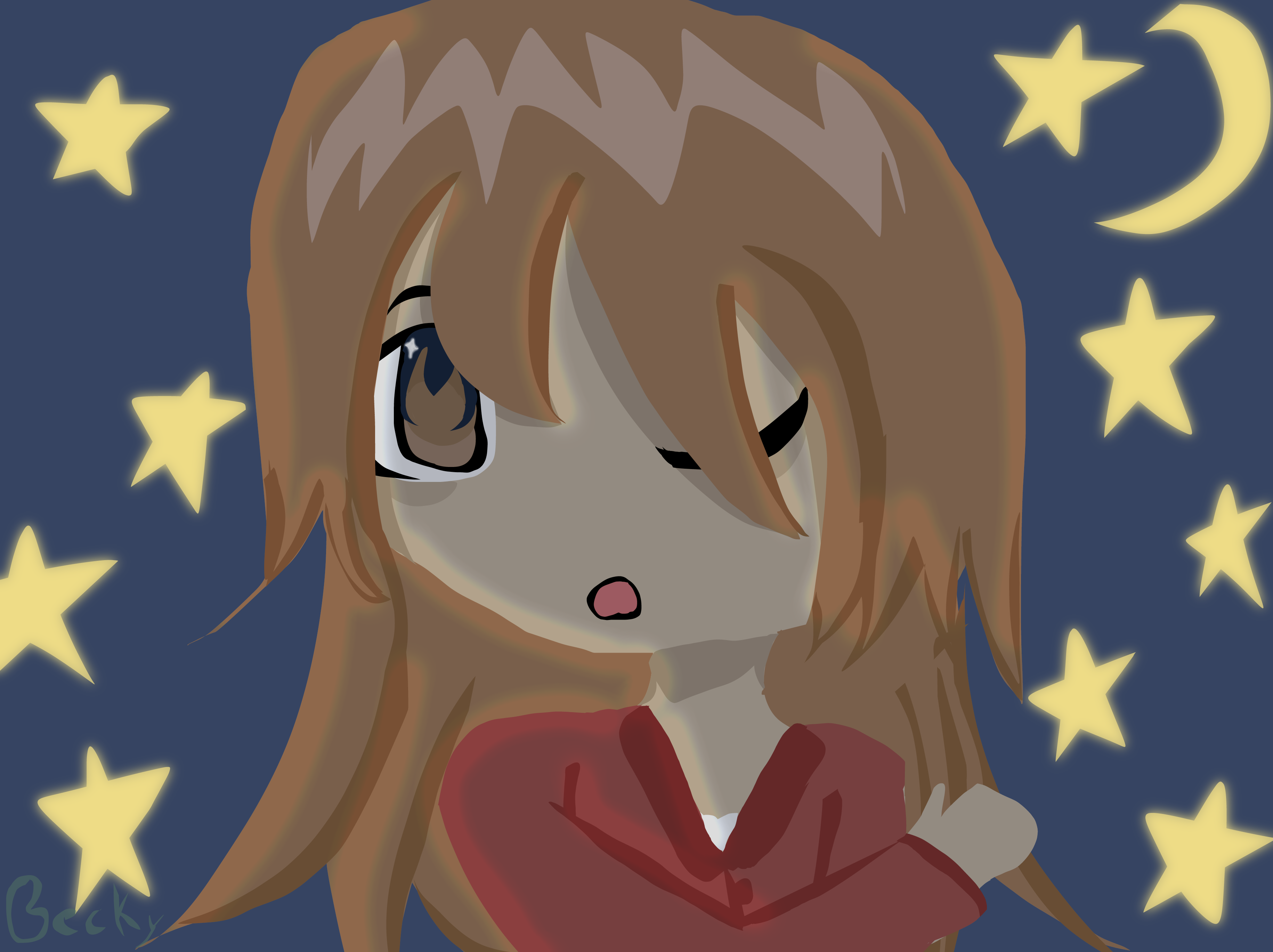 nighty night. 🌙🌟 (lasso tool art) - ibisPaint