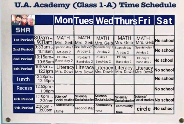 Mha school schedule - ibisPaint