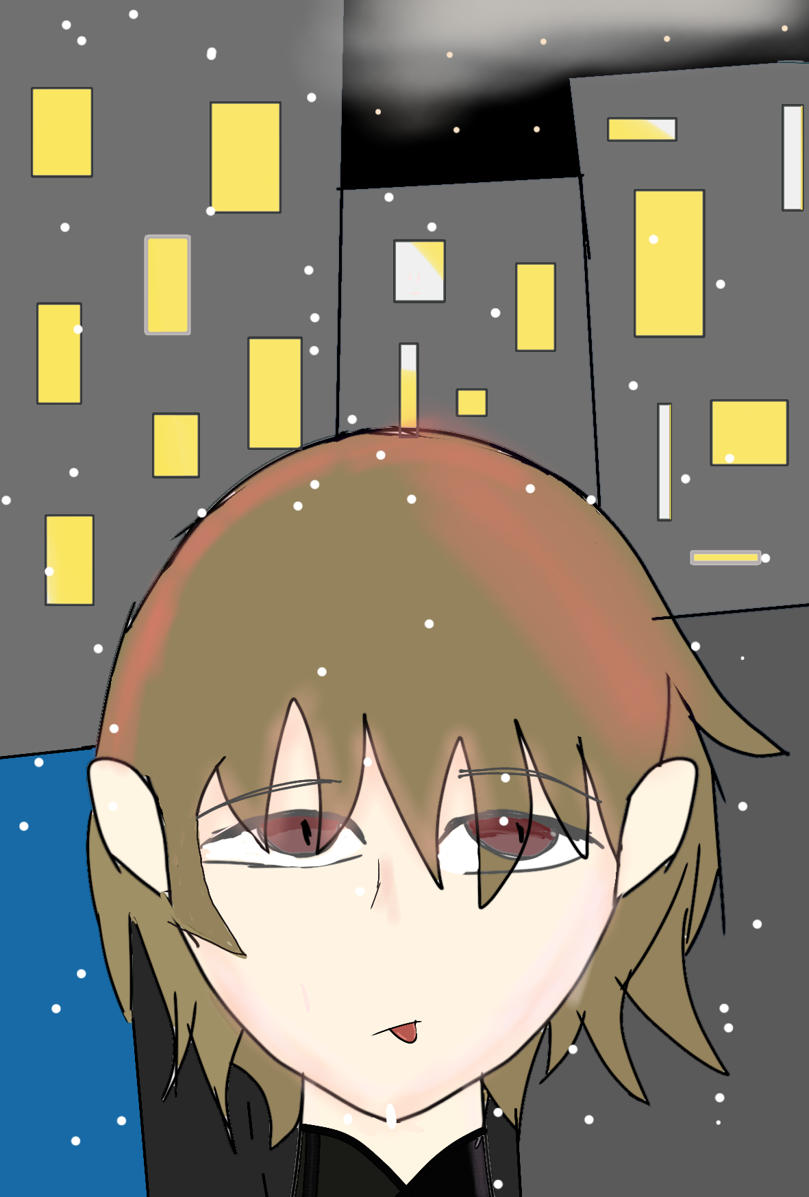 Snowing flakes - ibisPaint
