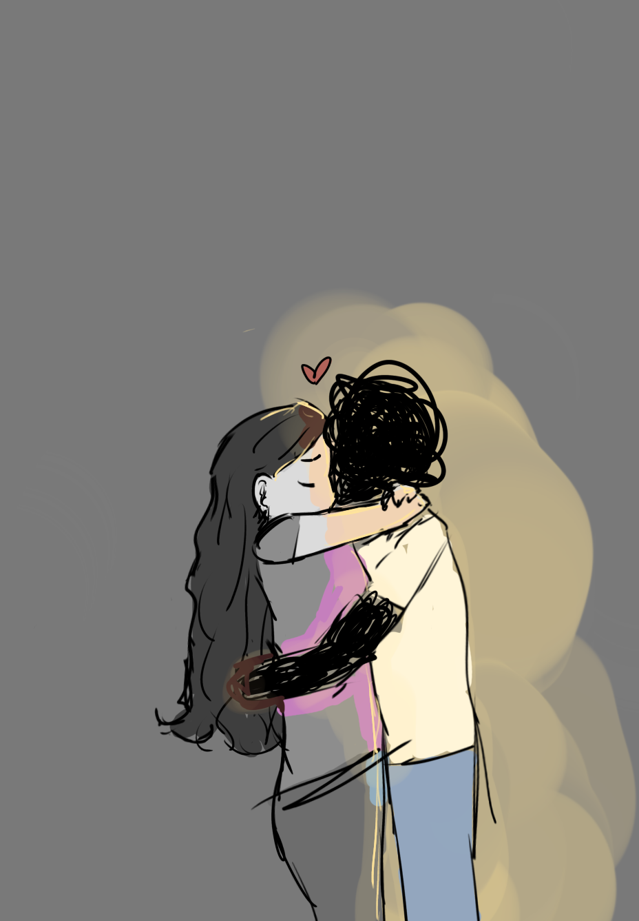 Hugging that one person - ibisPaint