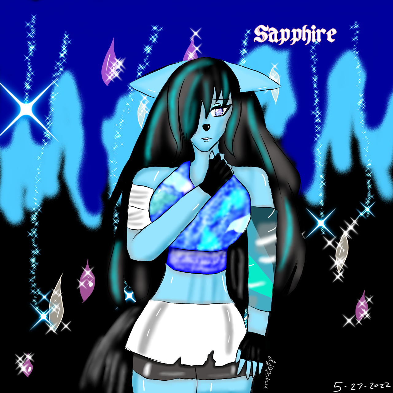 Sapphire Wolf - Fnaf Sb OC - ibisPaint