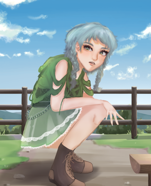 The girl wood - ibisPaint