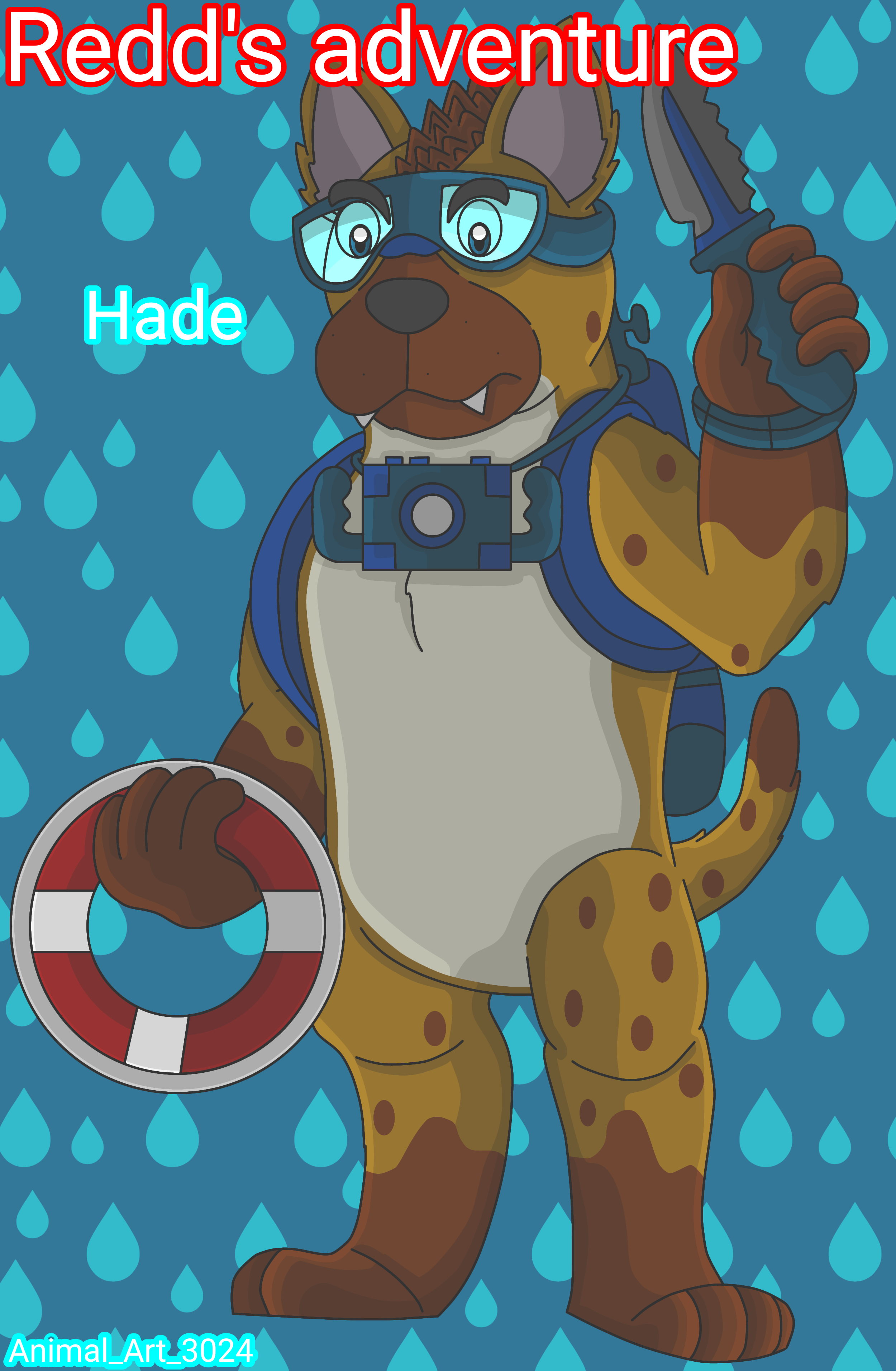 Aquatic explorer hyena Hade - ibisPaint