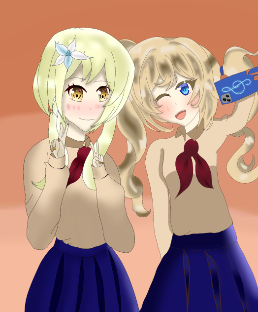 Lumine and Barbara Genshin Impact - ibisPaint