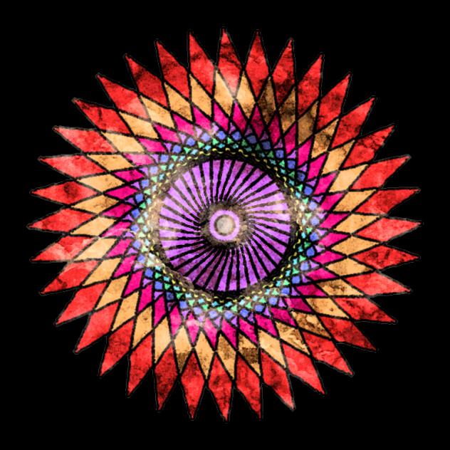 Flower stained glass - ibisPaint