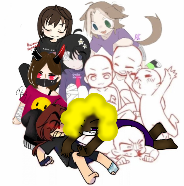 Character pile Collab - ibisPaint