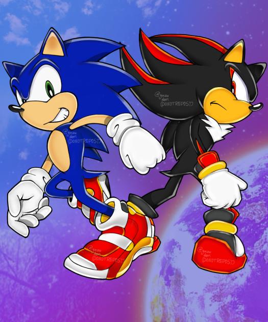 Sonic And Shadow. - ibisPaint