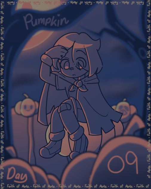 🎃Inktober Day9 Pumpkin🎃 - ibisPaint