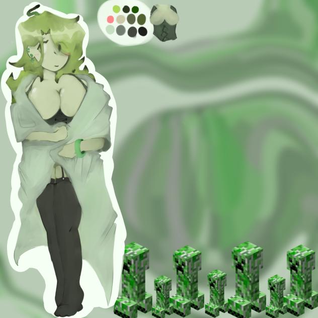 Fem! Creeper from Minecraft - ibisPaint