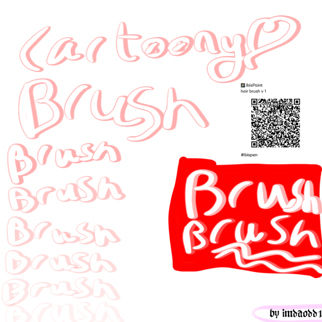 Cartoony brush for writing 👀 - ibisPaint