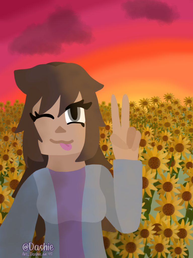 Sunflower field - ibisPaint