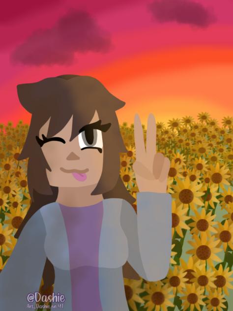 Sunflower field - ibisPaint