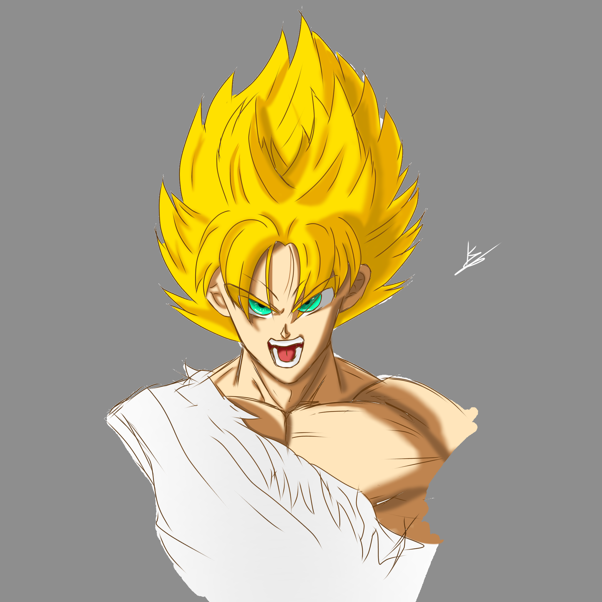 Goku Super Saiyan . Style of me - ibisPaint