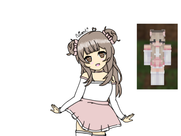 Last Minecraft and Genshin based Oc - ibisPaint