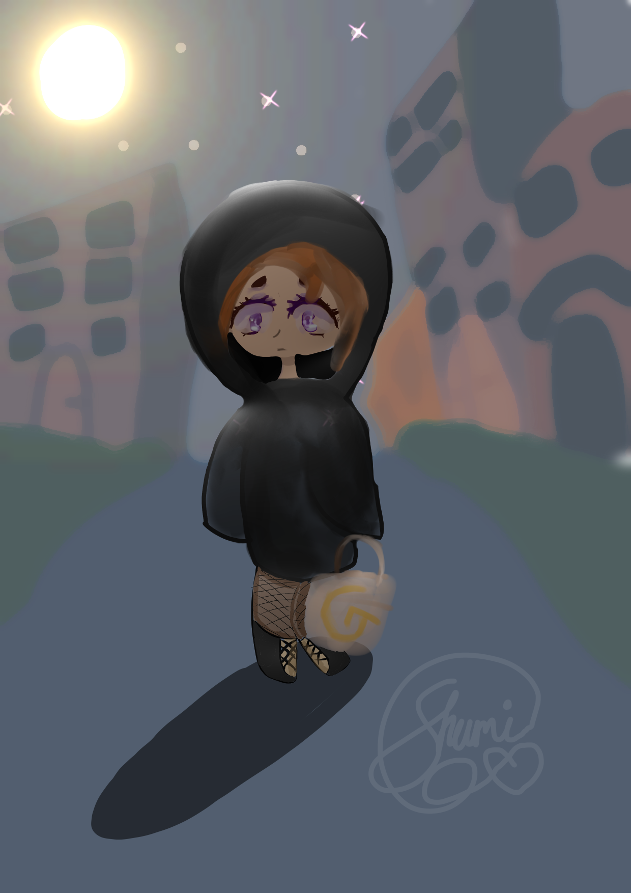 “Why do you walk alone, Dear Fatima” - ibisPaint