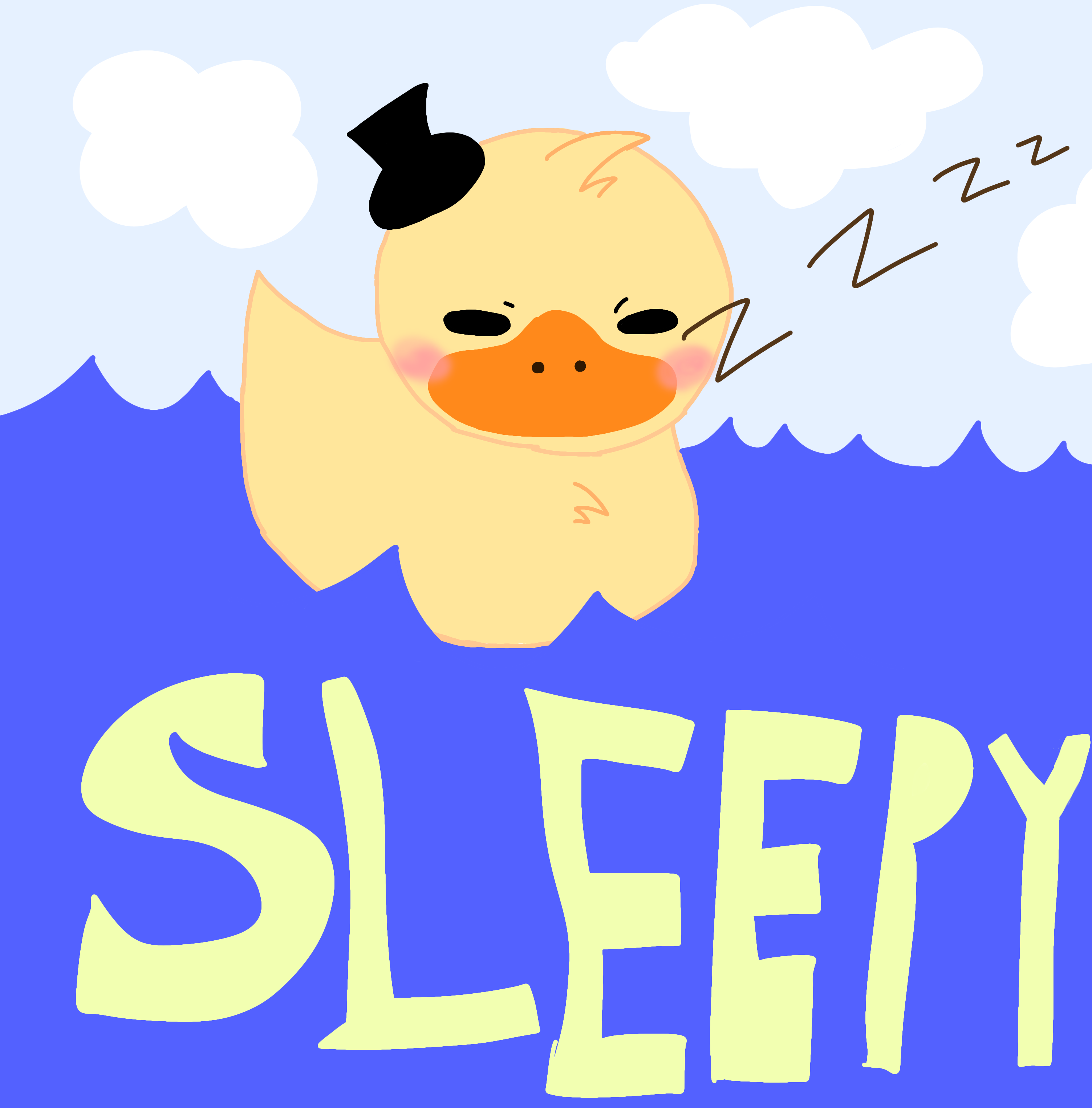 SLEEPY duck - ibisPaint